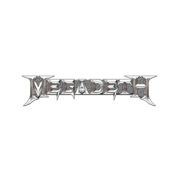 Pin Badge OFICIAL de Megadeth — Chrome Logo - Metal Store